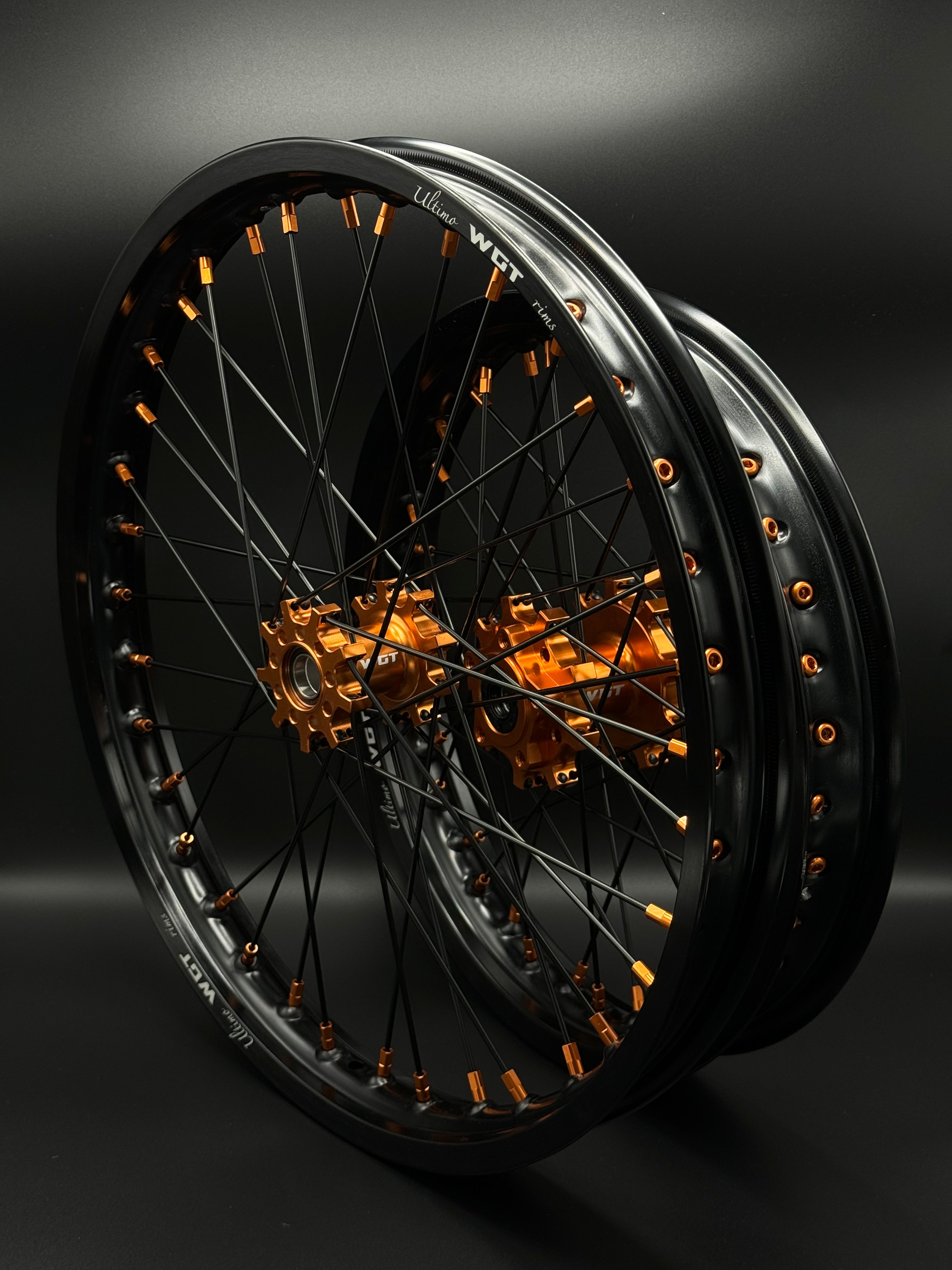 V2 orange 19x16 Surron wheel set – wgtracing