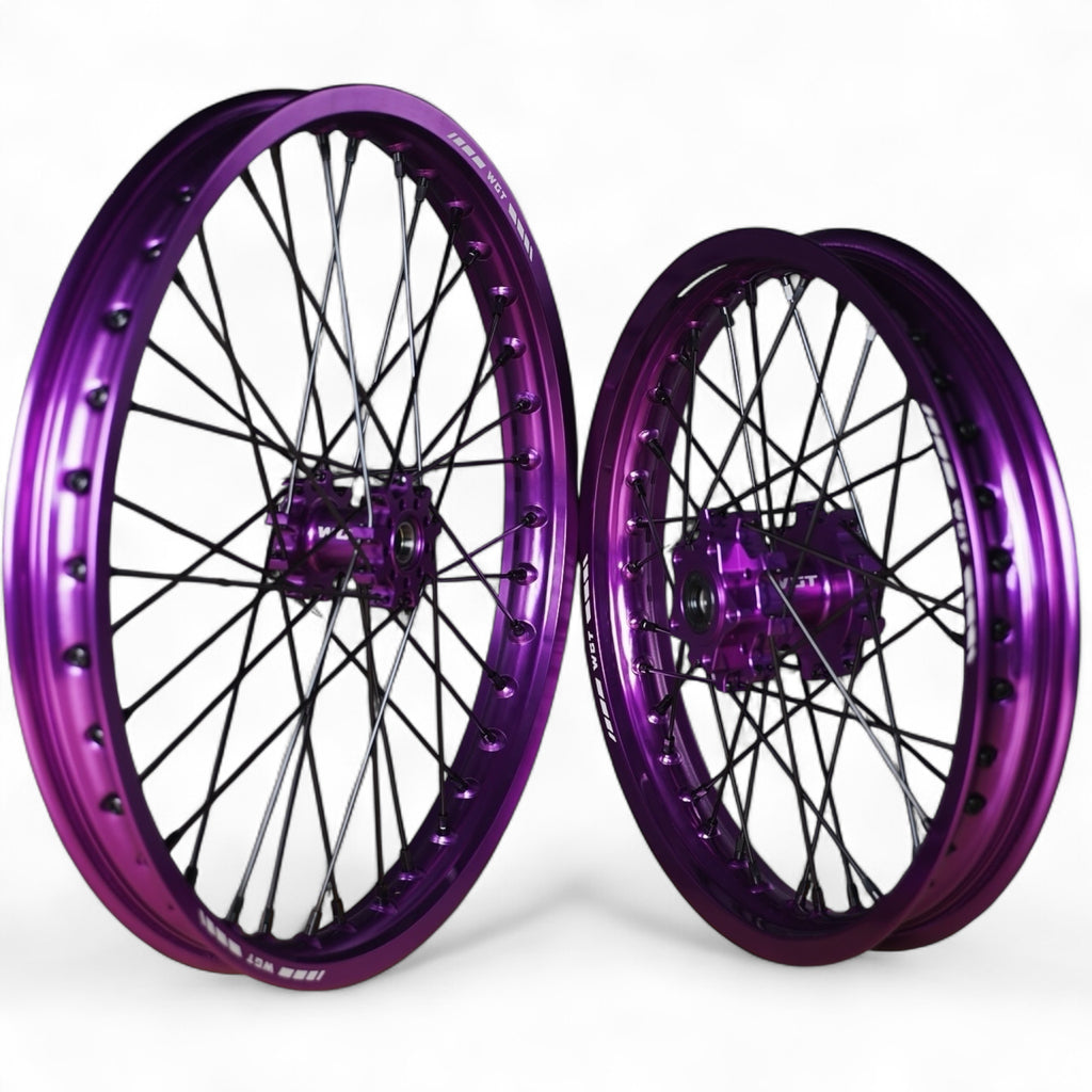 V2 purple 19x16 Surron wheel set